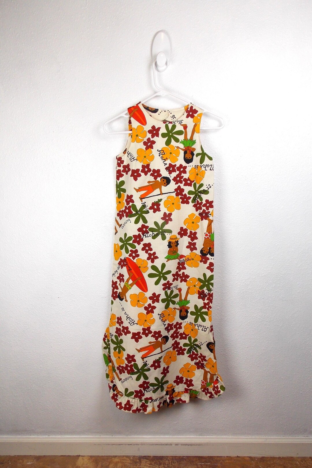 Vintage Girl's Hawaiian Theme Sundress Luau Dress - Etsy