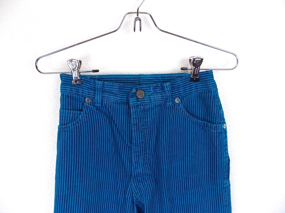 1980's ZENA Engineer Striped Denim Jeans 24 Waist - Etsy
