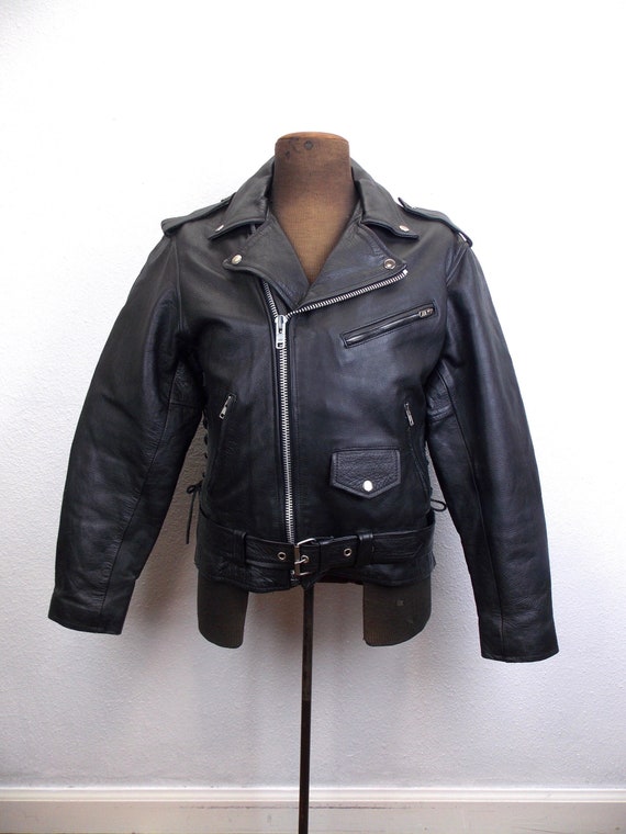 Vintage black motorcycle jacket - Gem Vintage black motorcycle jacket - Gem