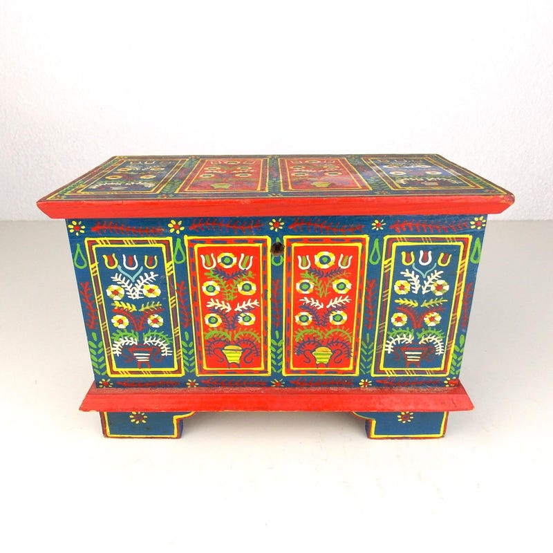 Painted Wood Box - Etsy