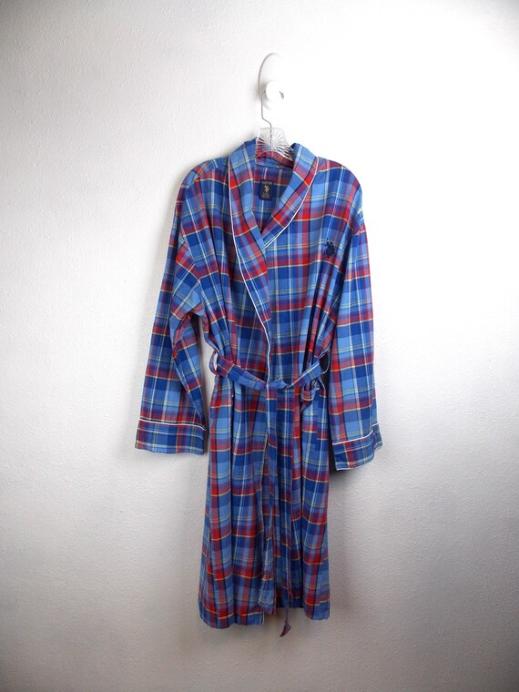 plaid flannel robe polo - Gem