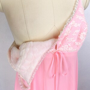 Bright Pink Full Length Nightgown Negligee Size Small - Etsy