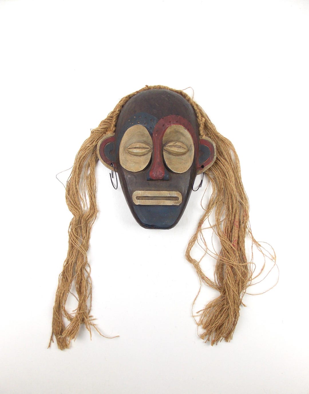 Large Vintage Carved Wood African Mask Wall Decor - Etsy