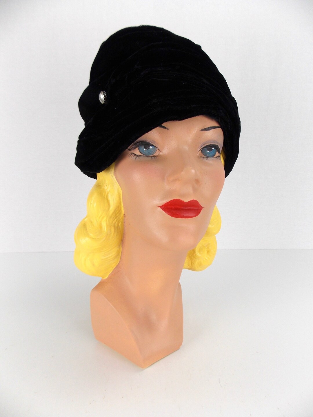 Black Velvet Toque Turban Hat - Etsy