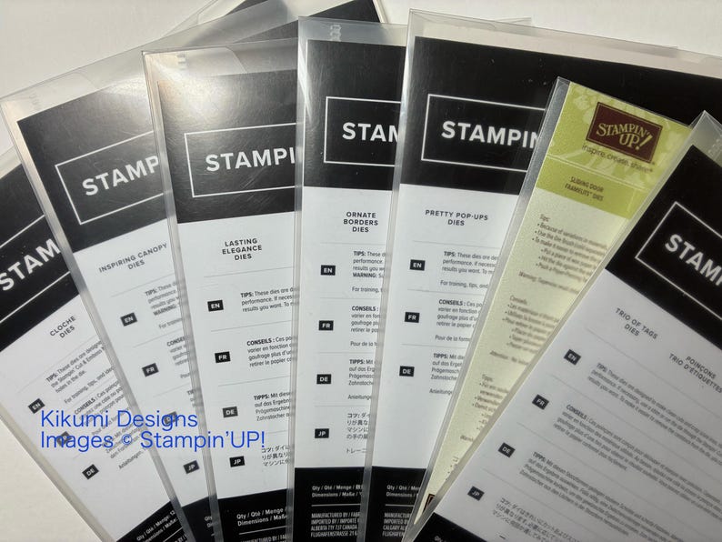 Stampin'up! Sizzix Dies Retired & Sizzix Sets for Card Making Paper ...