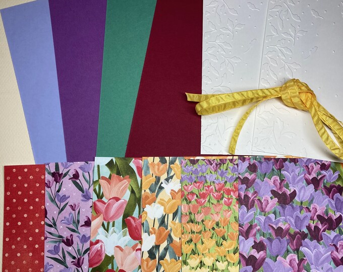 Flowering Fields DSP Sampler DIY Card Making Kit 6”x6” Designer Series ...