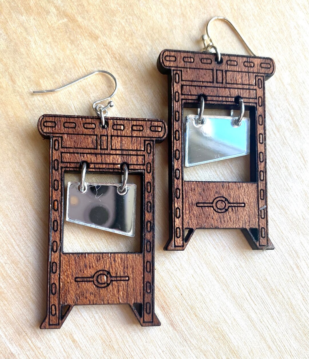 Guillotine Earrings, Macabre Jewelry, Halloween Gift for Best Friend ...