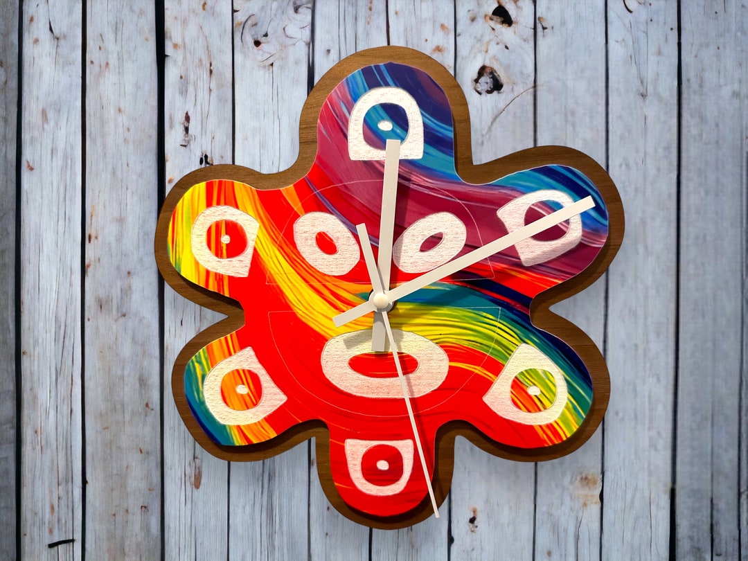 Taíno Sol Sun Symbol Wall Clock, Puerto Rico Art, Housewarming Gift for ...