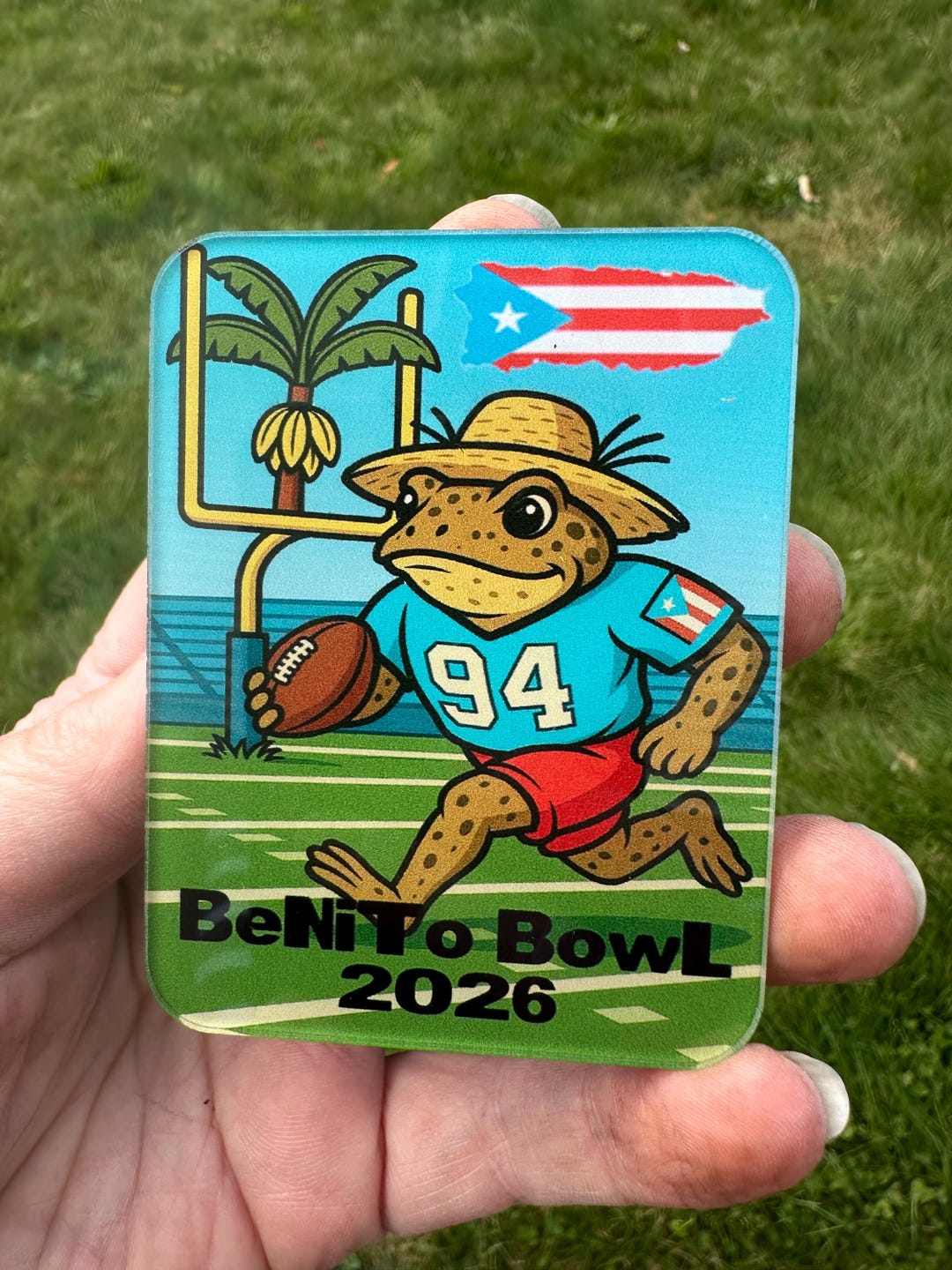 Benito Bowl Sapo Concho Magnet 2026 Puerto Rico Pride Football Themed ...