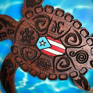 Taino Symbol Sol Coqui Water Snail Sea Turtle Small Wall Decor, Puerto ...