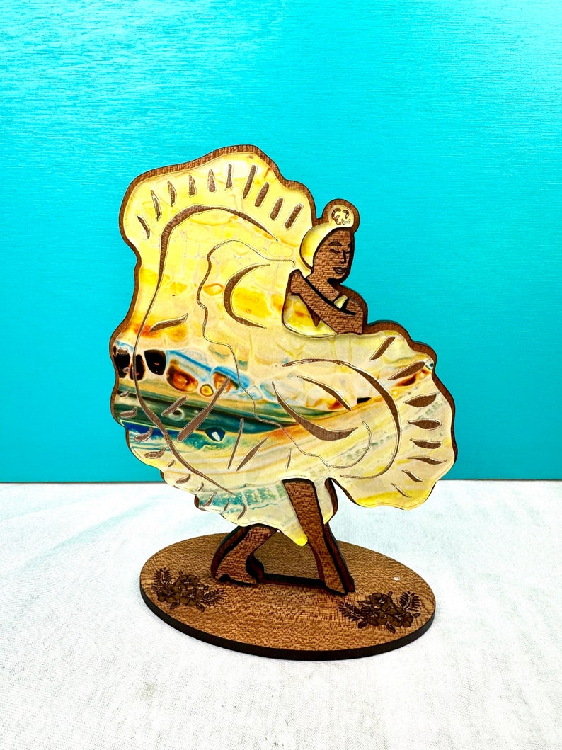 Bomba Dancer Wood Engraved Shelf Sitter Puerto Rico Art - Etsy