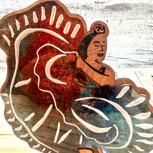 Bomba Dancer Wood Engraved Shelf Sitter Puerto Rico Art - Etsy