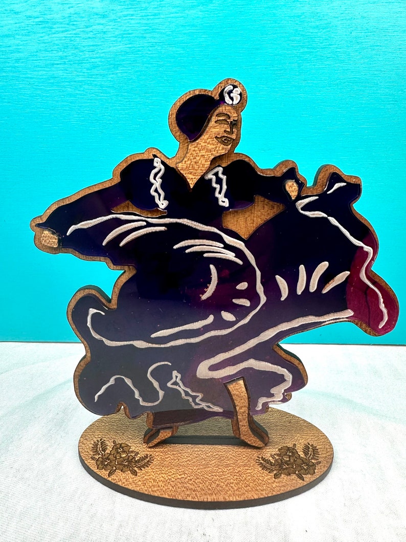 Bomba Dancer Wood Engraved Shelf Sitter Puerto Rico Art - Etsy