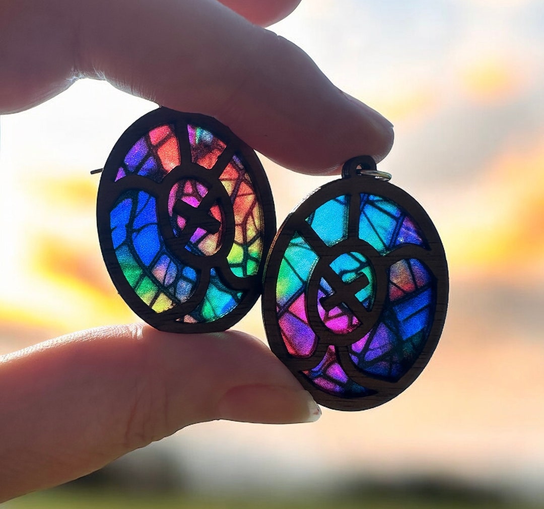 Taino Turtle Stained Glass Look Earrings, Puerto Rico Symbol, Boricua ...