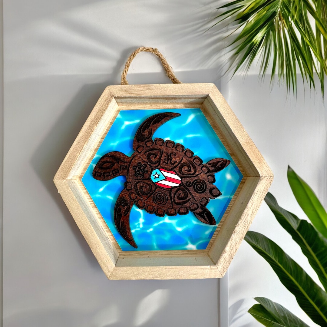 Taino Symbol Sol Coqui Water Snail Sea Turtle Small Wall Decor, Puerto ...