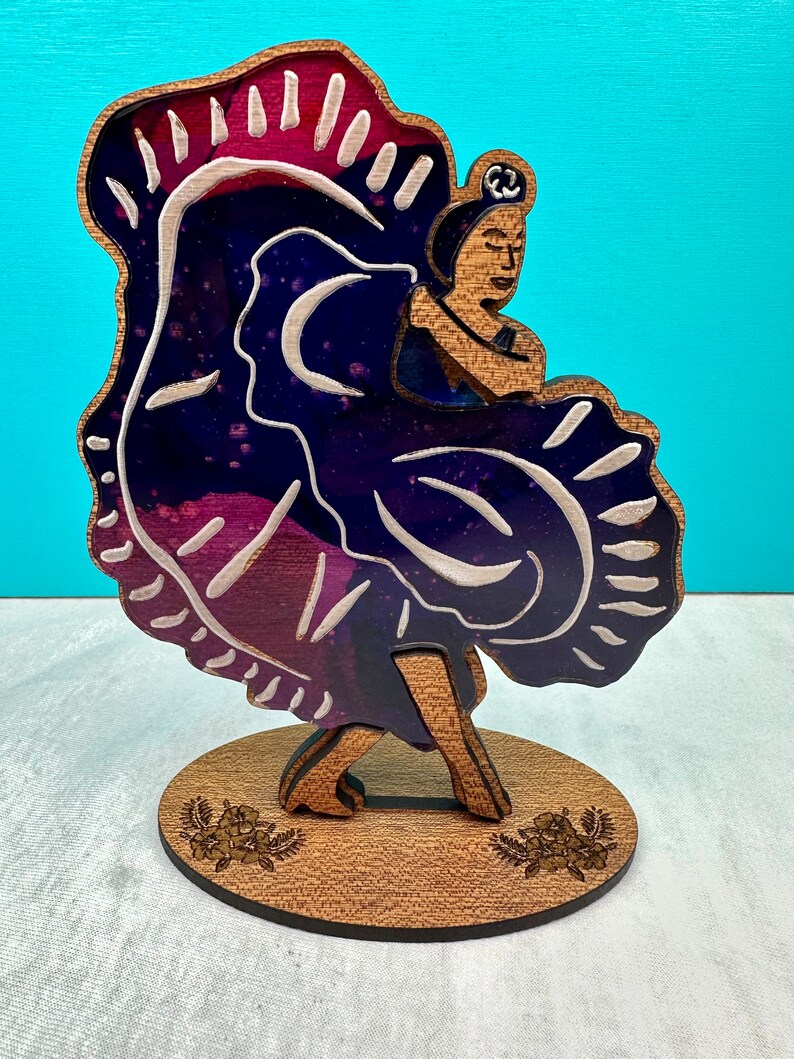 Bomba Dancer Wood Engraved Shelf Sitter Puerto Rico Art - Etsy