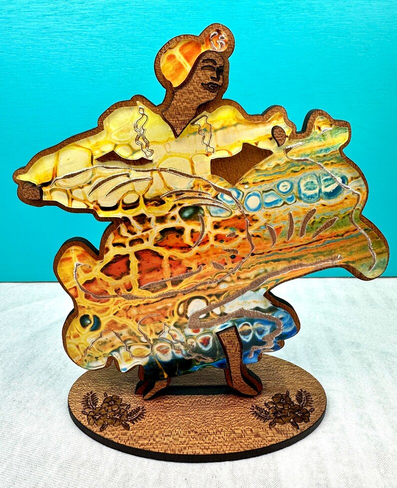 Bomba Dancer Wood Engraved Shelf Sitter Puerto Rico Art - Etsy