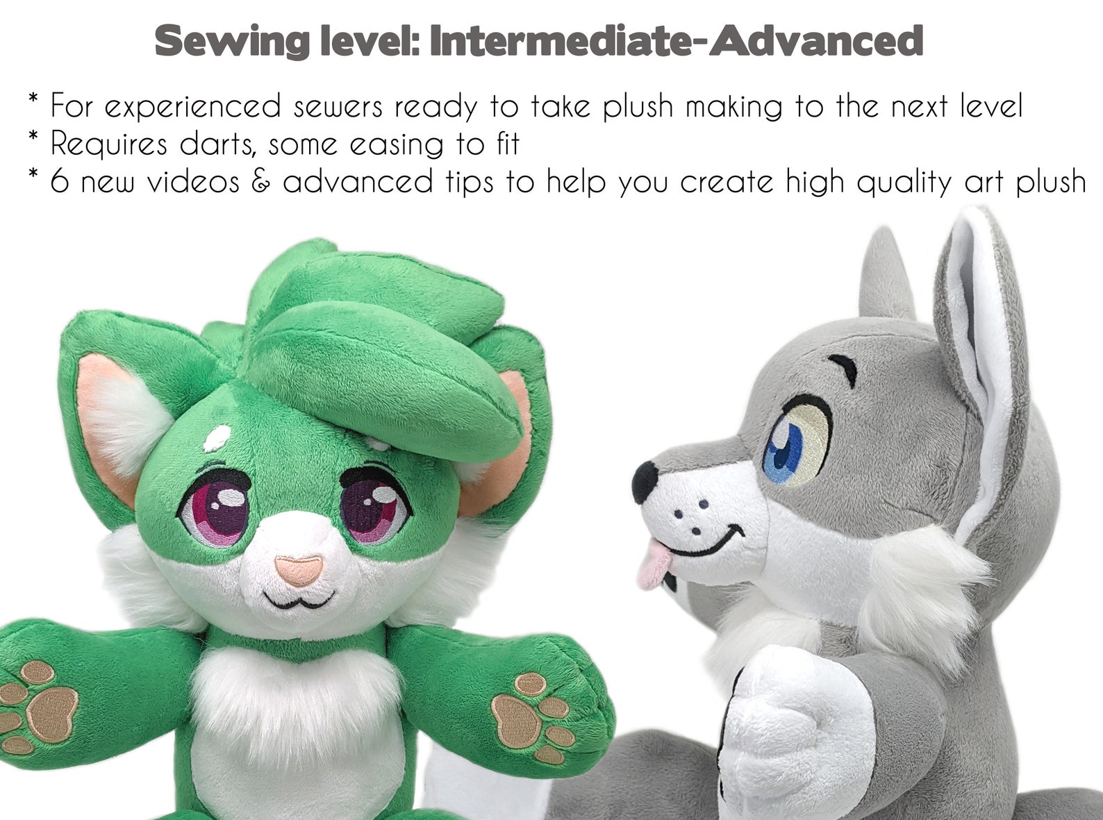 Plush Sewing Pattern PDF Furry Anthro Floppy 20in Plushie DIY Ebook ...