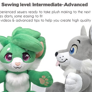 Plush Sewing Pattern PDF Furry Anthro Floppy 20in Plushie - DIY Ebook ...