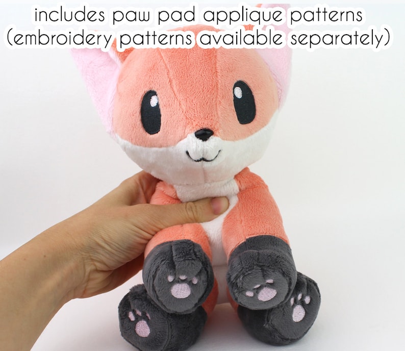 Plush Sewing Pattern PDF Fox Stuffed Animal Furry Anthro - Etsy