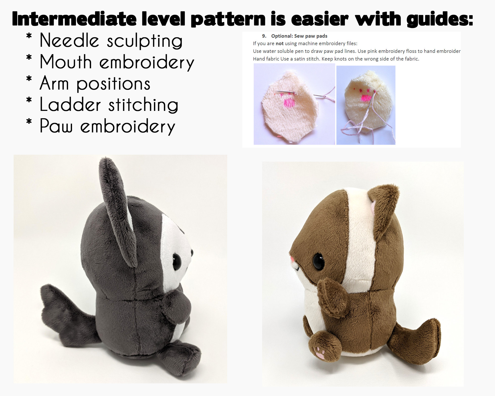 Plush Sewing Pattern PDF Bundle Chibi Pokedoll Kawaii - Etsy