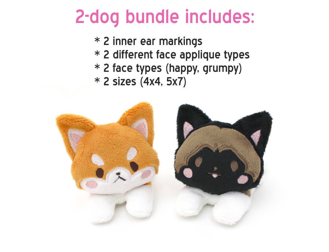 Sewing AND ITH in the Hoop Plush Pattern Shiba Inu Corgi - Etsy