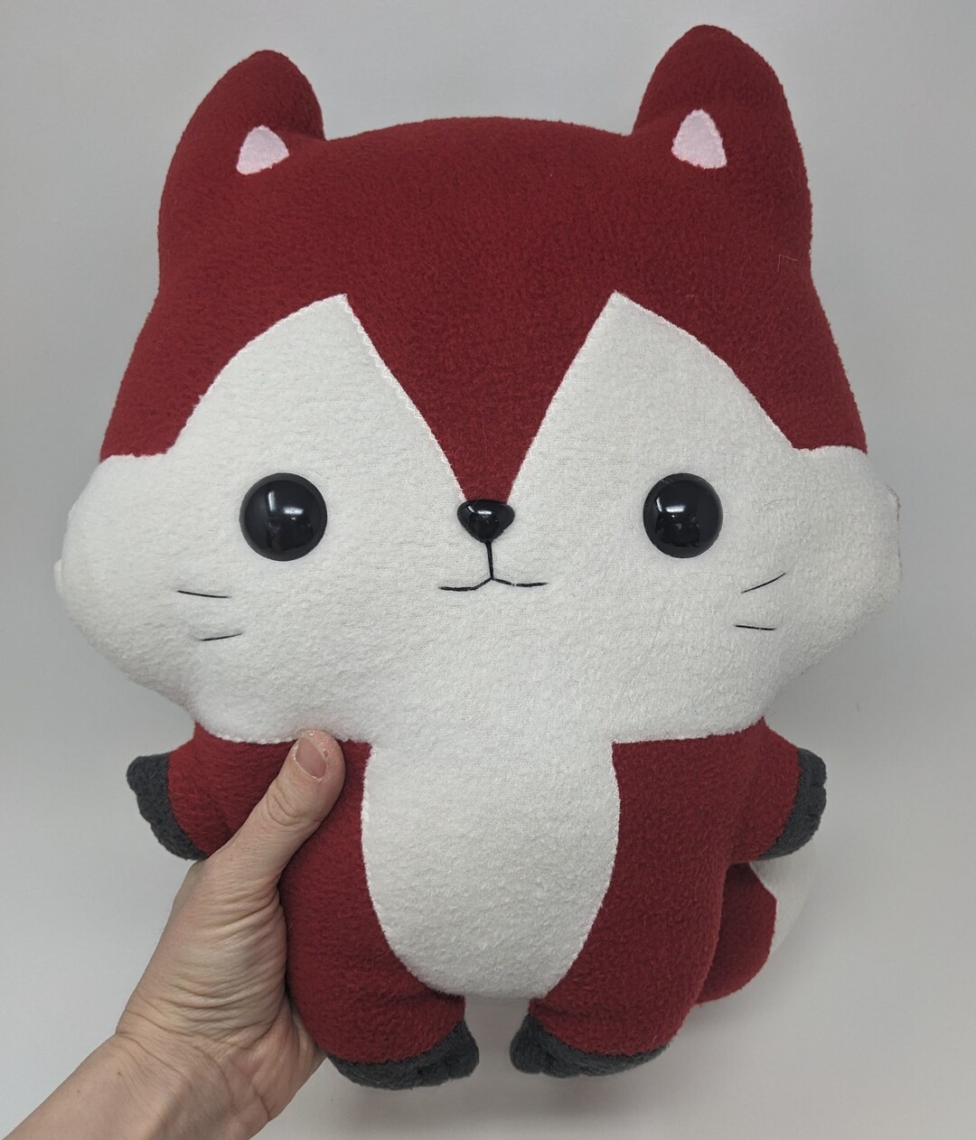 Kitsu Fox Kawaii Handmade Plush 14 Inch Stuffed Animal Woodland Plushie ...