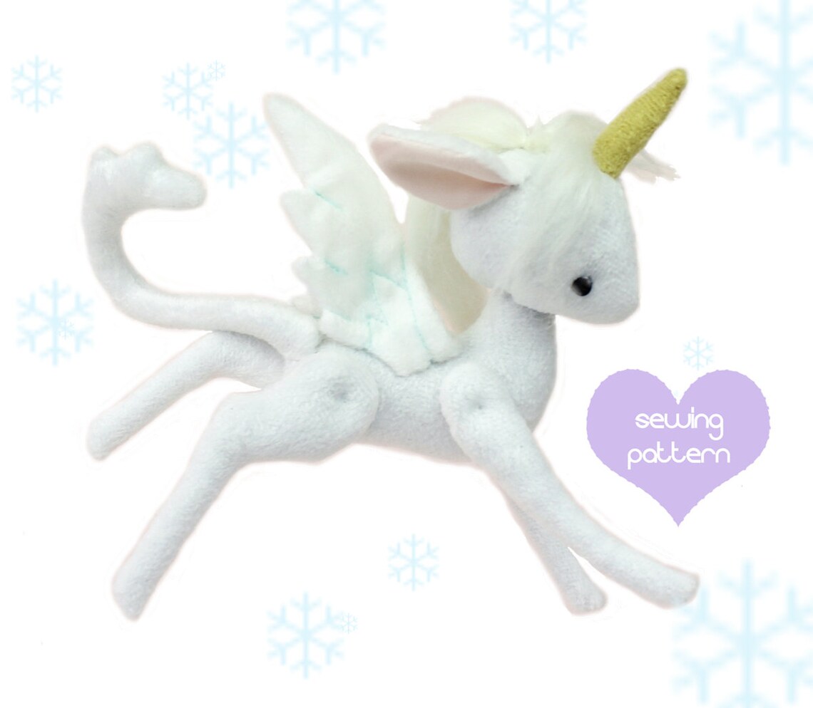Plush Sewing Pattern PDF Unicorn Pegasus Pony Stuffed Animal | Etsy