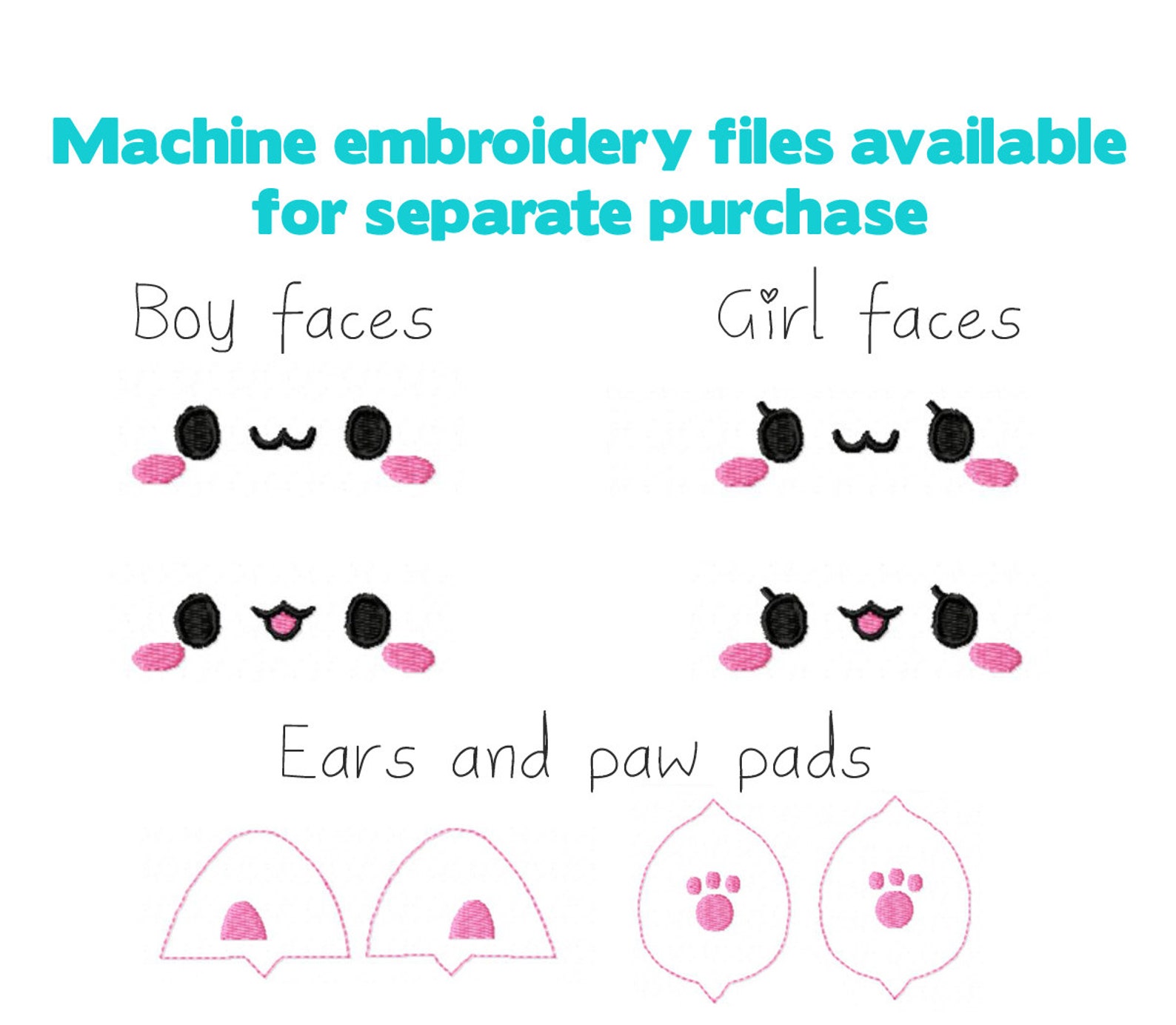 Plush Sewing Pattern PDF Kawaii Cat Stuffed Animal Round Egg Plushie ...