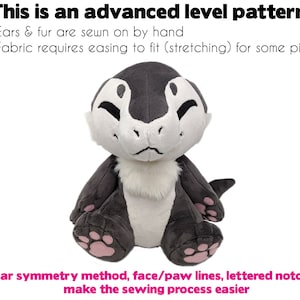 Plush Sewing Pattern PDF Furry Anthro Stuffed Animal - Manokit Plushie ...