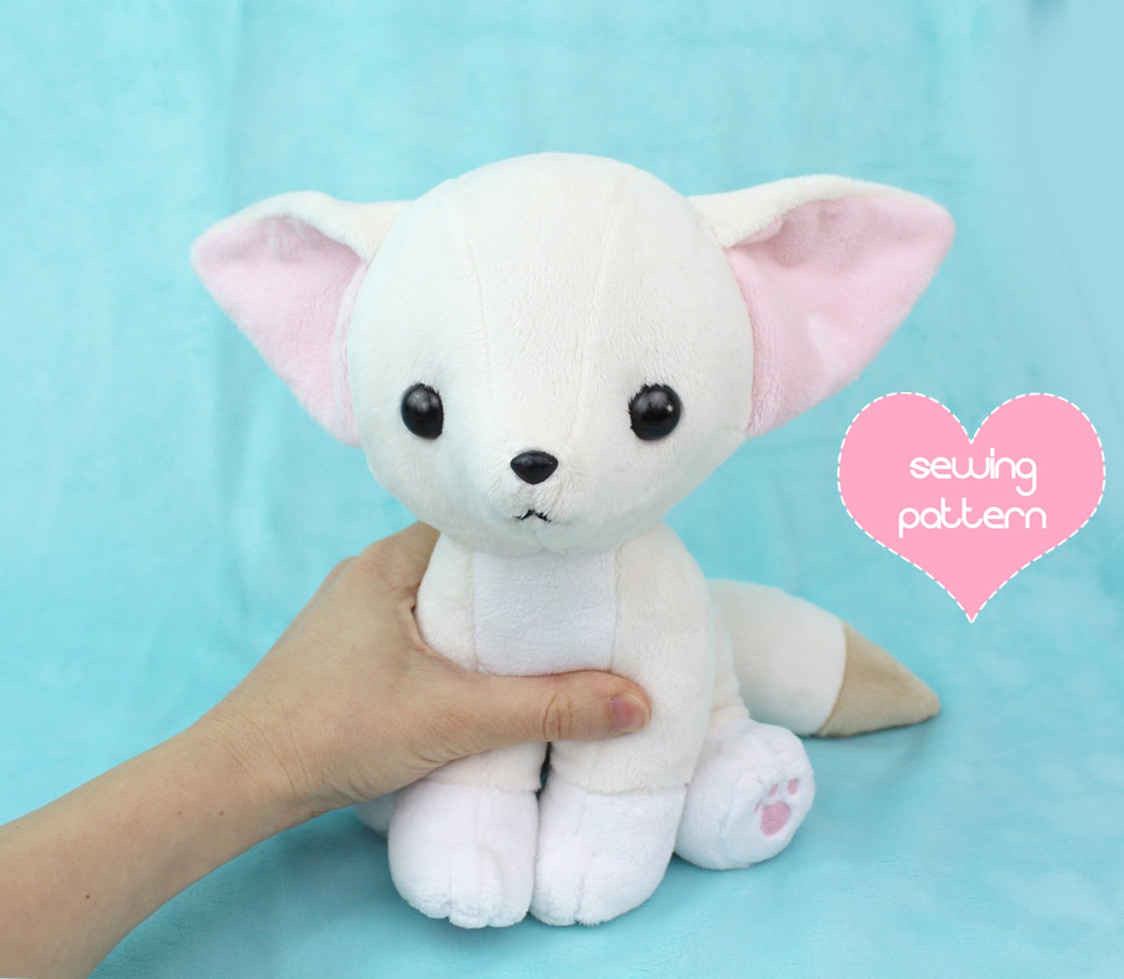 Plush Sewing Pattern PDF Fennec Fox Stuffed Animal - Furry Anthro ...