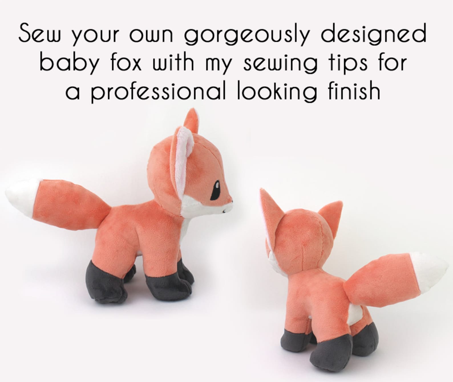 Plush Sewing Pattern PDF Fox Stuffed Animal Furry Anthro Chibi Kawaii ...