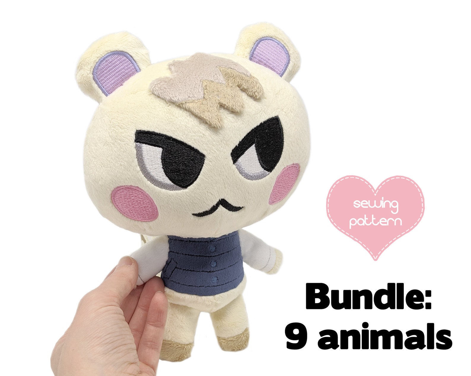 Plush Sewing Pattern PDF Animal Crossing Bundle Plushie | Etsy Canada