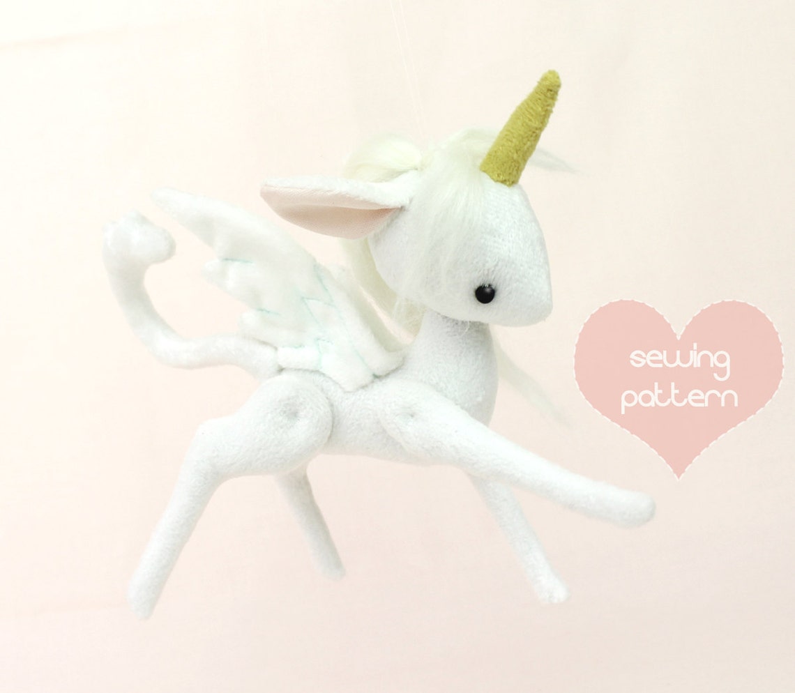 Plush Sewing Pattern PDF Unicorn Pegasus Pony Stuffed Animal | Etsy
