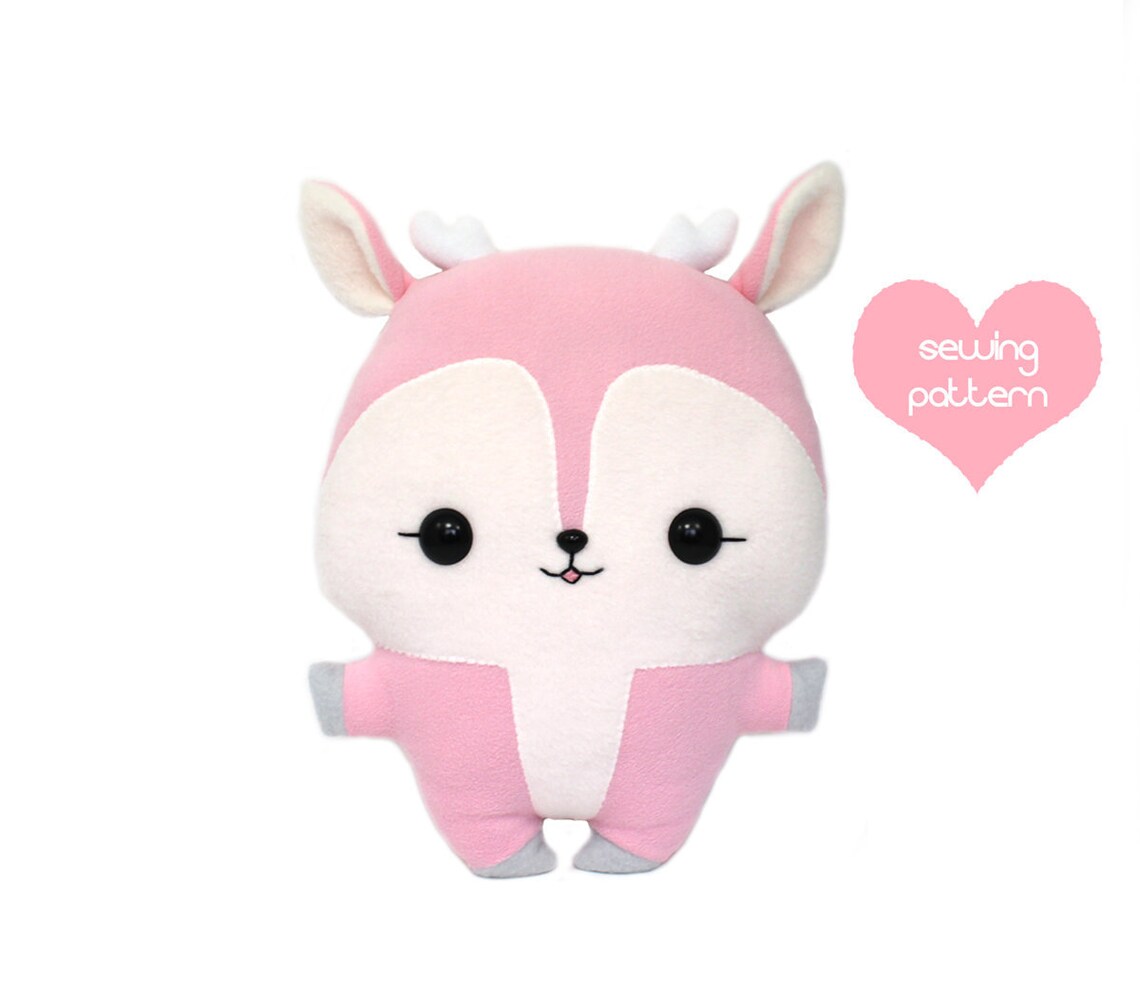 Plush Sewing Pattern PDF Deer Reindeer Stuffed Animal Easy - Etsy