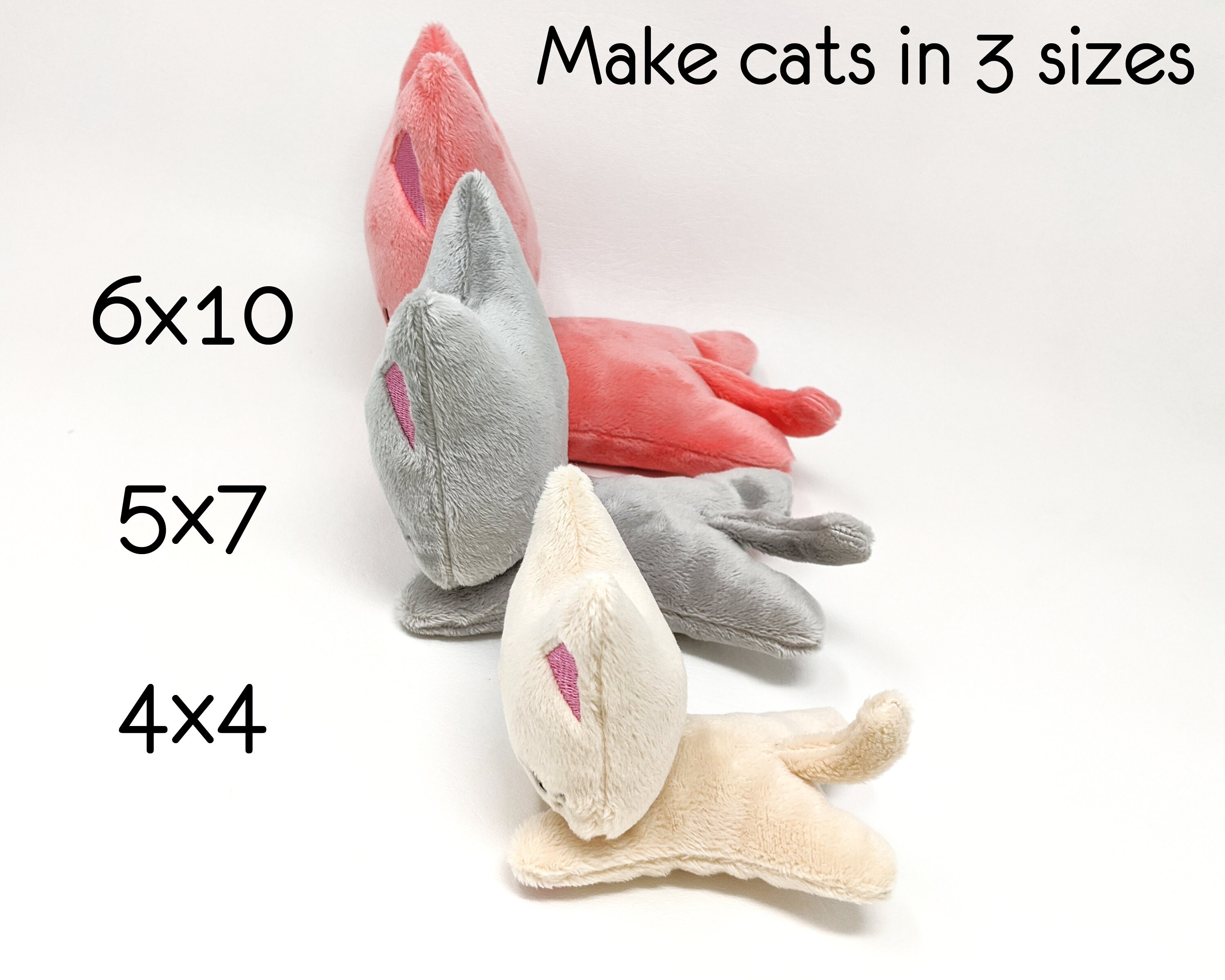 ITH in the Hoop Plush Pattern Kawaii Cat Embroidery Machine | Etsy