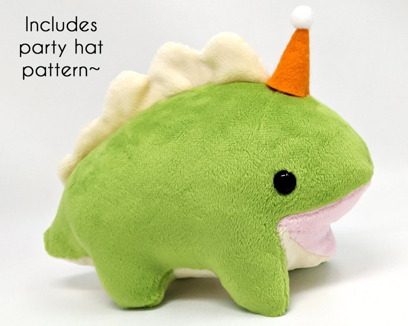Plush sewing pattern PDF Kawaii derpy dinosaur Stegosaurus | Etsy