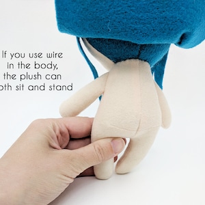 Plush Sewing Pattern PDF Chibi Human Plushie With Printable Eyes ...