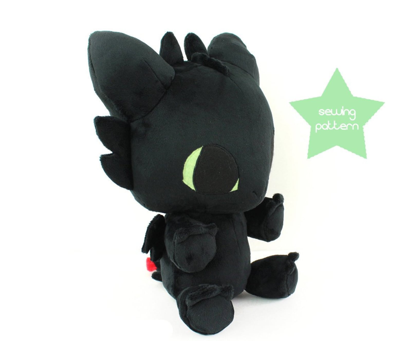 Plush Sewing Pattern PDF Toothless Baby Dragon Stuffed Animal | Etsy Canada