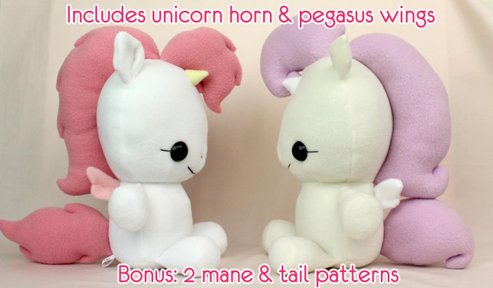 Plush sewing pattern My Little Pony Horse Unicorn Pegasus | Etsy