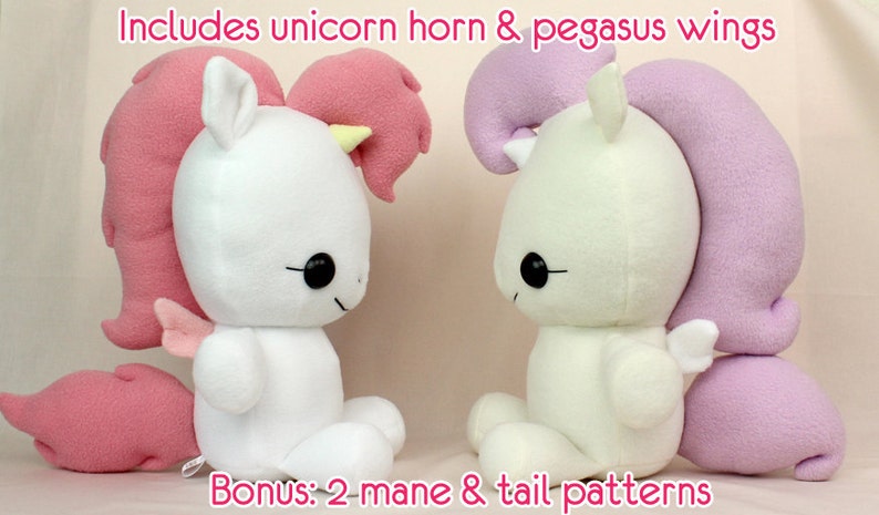 Plush sewing pattern My Little Pony Horse Unicorn Pegasus | Etsy