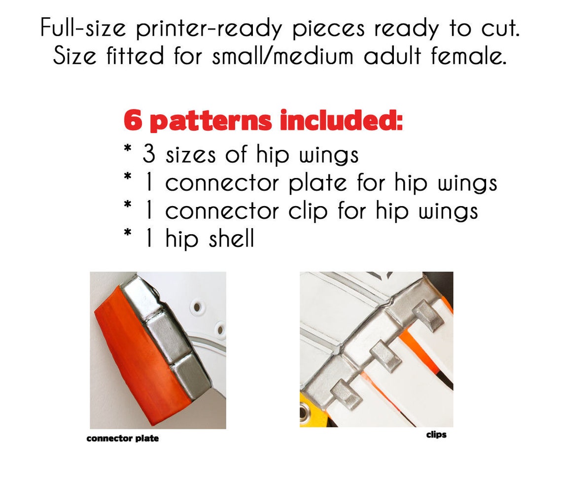 Printable Cosplay Armor Pattern Hip Wings Shells Connectors - Etsy