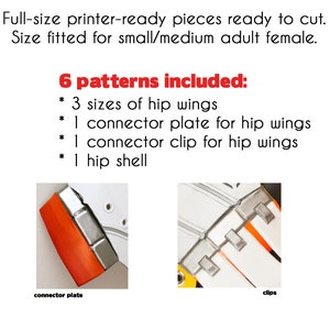 Printable Cosplay Armor Pattern - Hip Wings Shells Connectors Foam ...