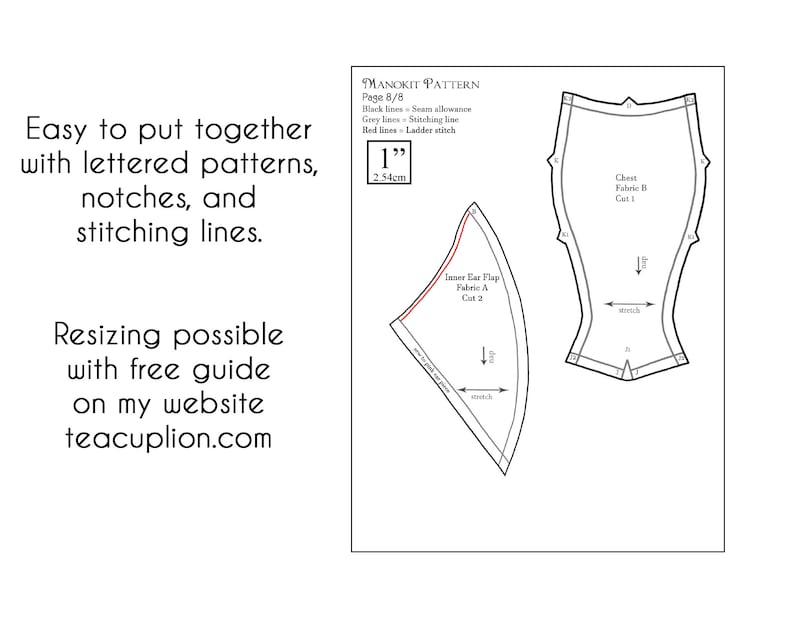 Plush sewing pattern PDF Furry Anthro stuffed animal Manokit | Etsy