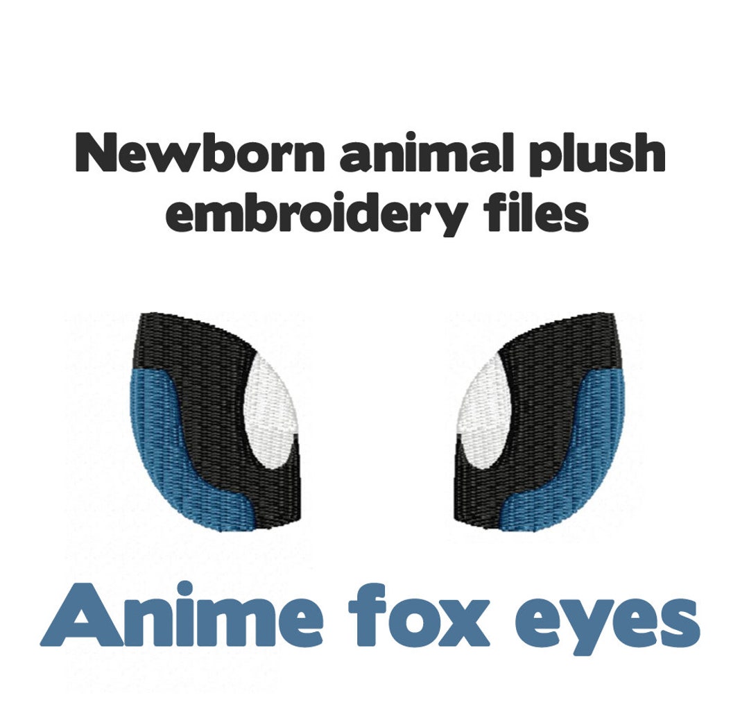 Kawaii Animal Anime Eyes Plush Machine Embroidery Design - 4x4 - Etsy