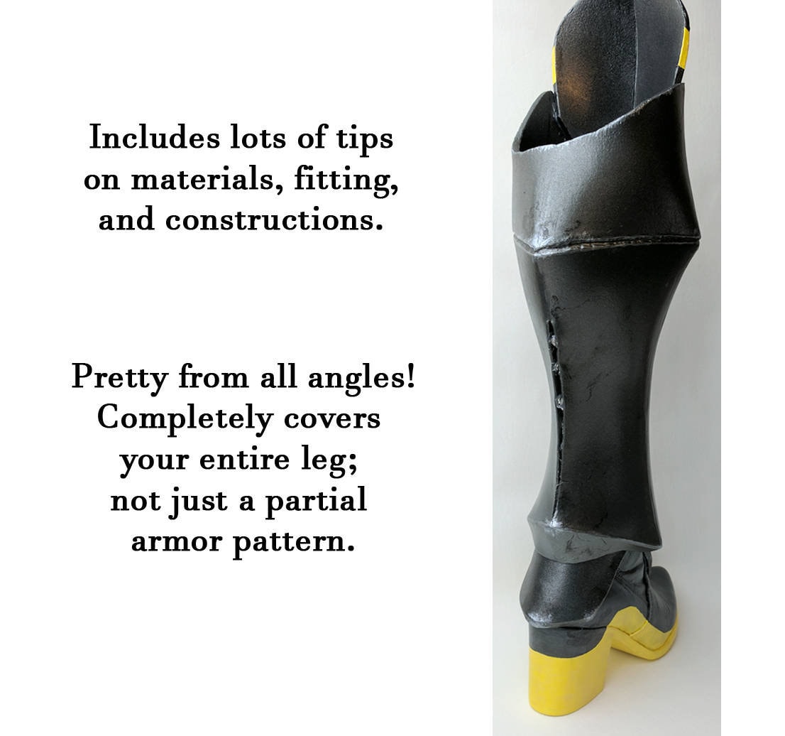 Women's Greaves Cosplay Pattern Bundle - Foot Shin Knee Foam Armor PDF ...
