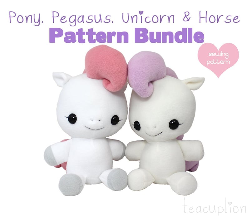 Plush Sewing Pattern My Little Pony Horse Unicorn Pegasus - Etsy