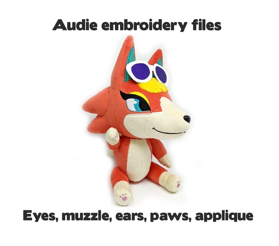 Embroidery Machine Files - Audie Plush Design - Eyes, Muzzle, Ears ...