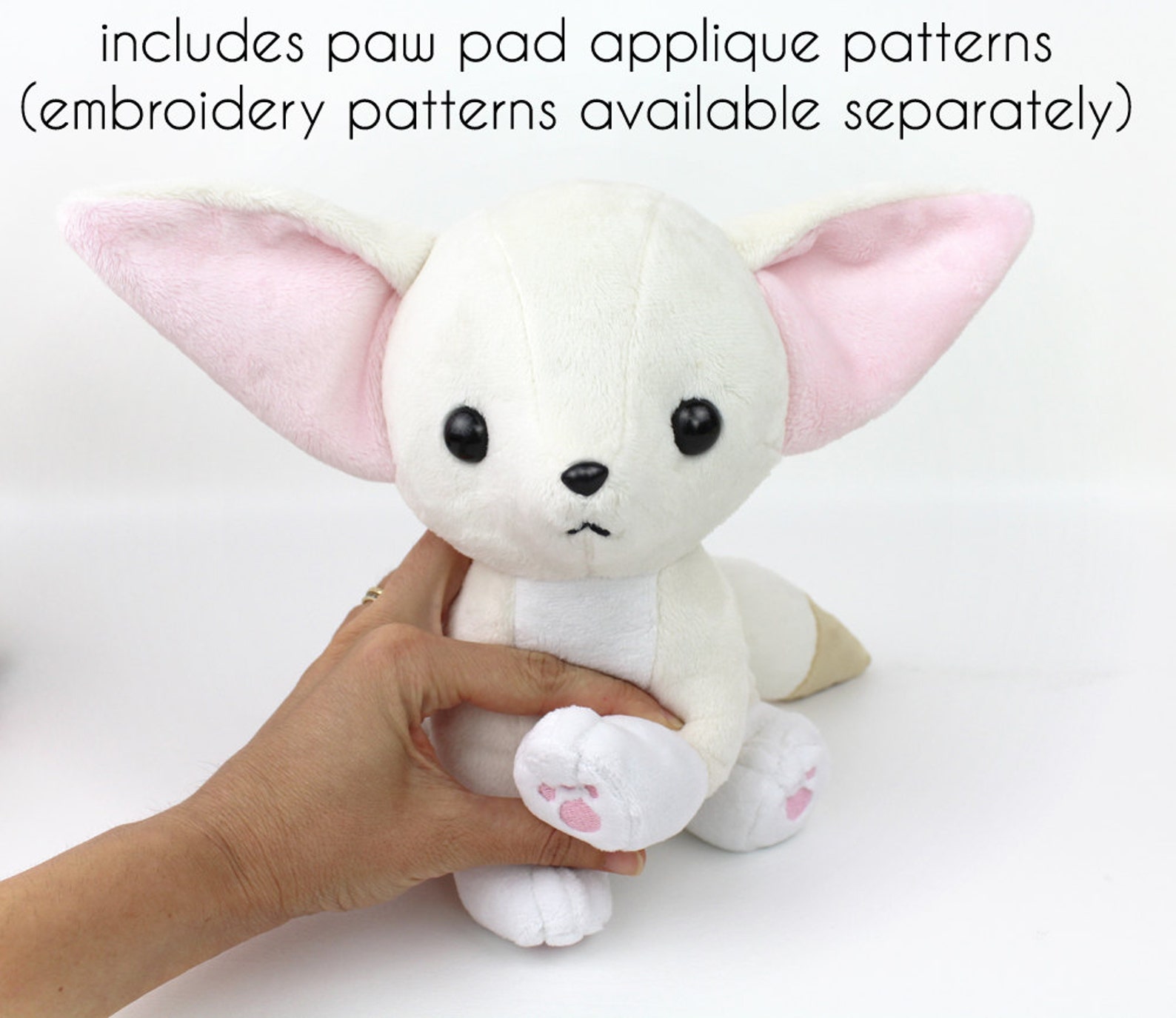 Plush Sewing Pattern PDF Fennec Fox Stuffed Animal Furry | Etsy