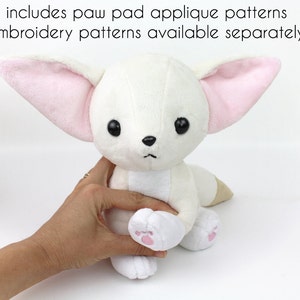 Plush Sewing Pattern PDF Fennec Fox Stuffed Animal - Furry Anthro ...